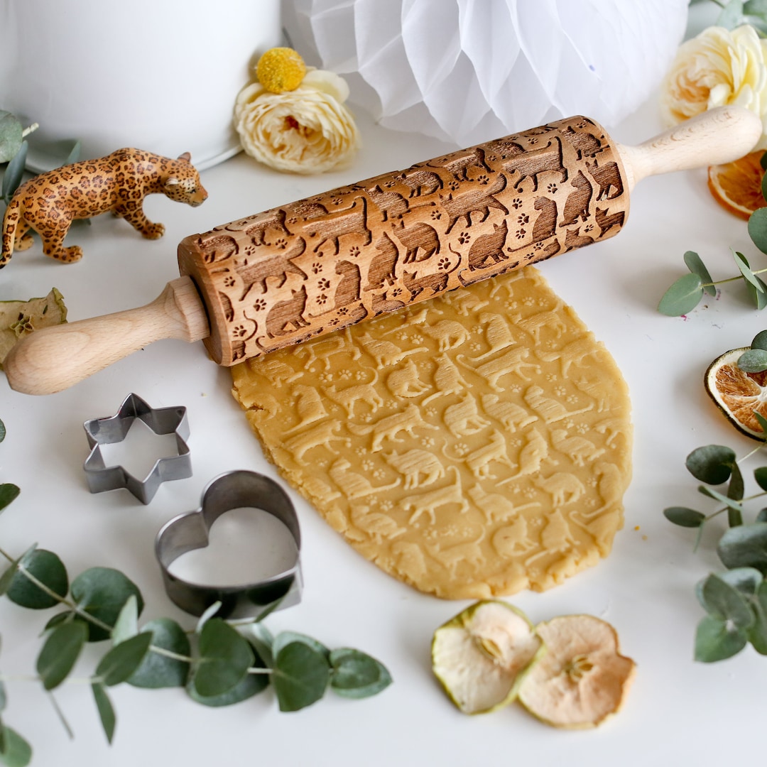 Cats Two Embossing Rolling Pin - Etsy