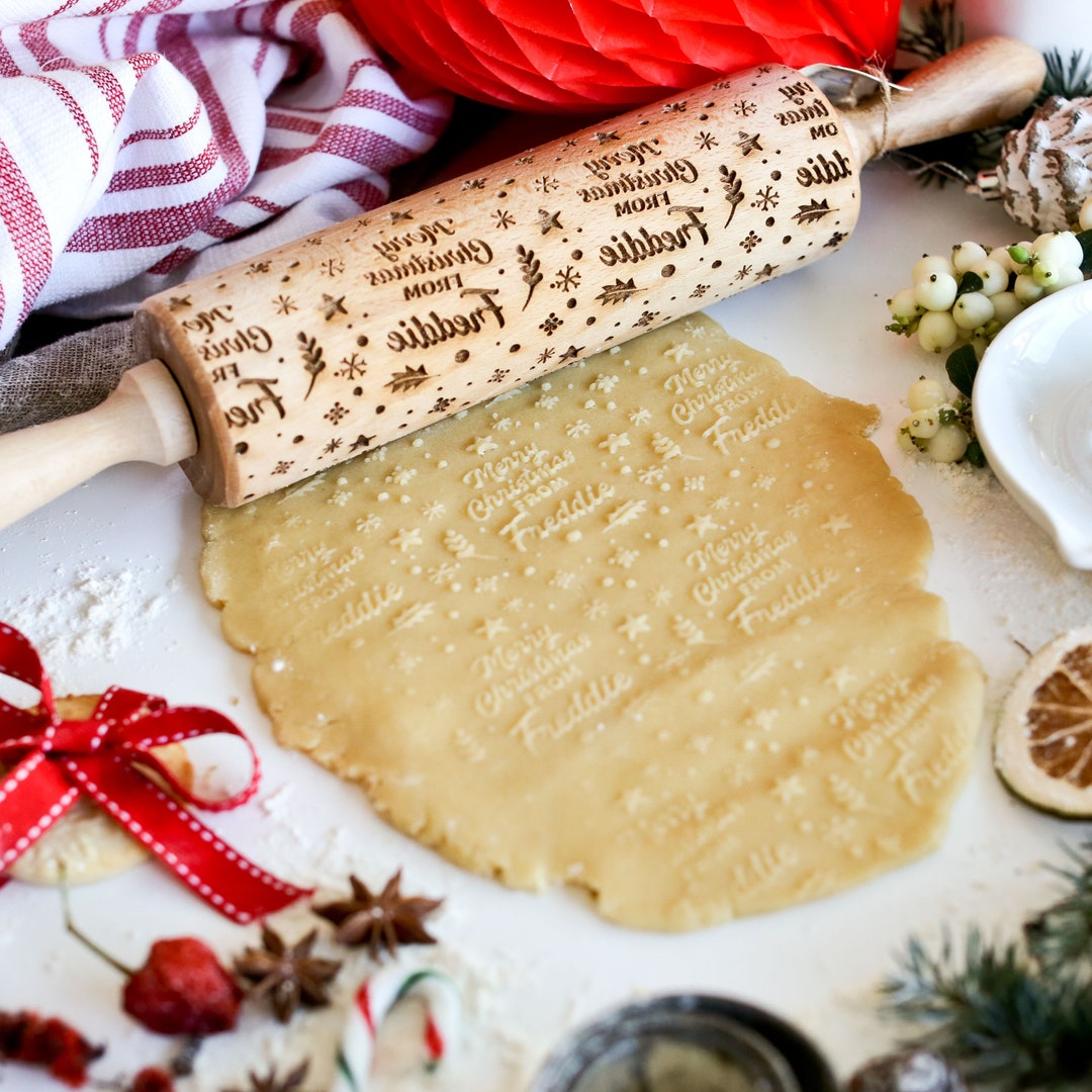 Personalised Merry Christmas Embossing Rolling Pin - Etsy