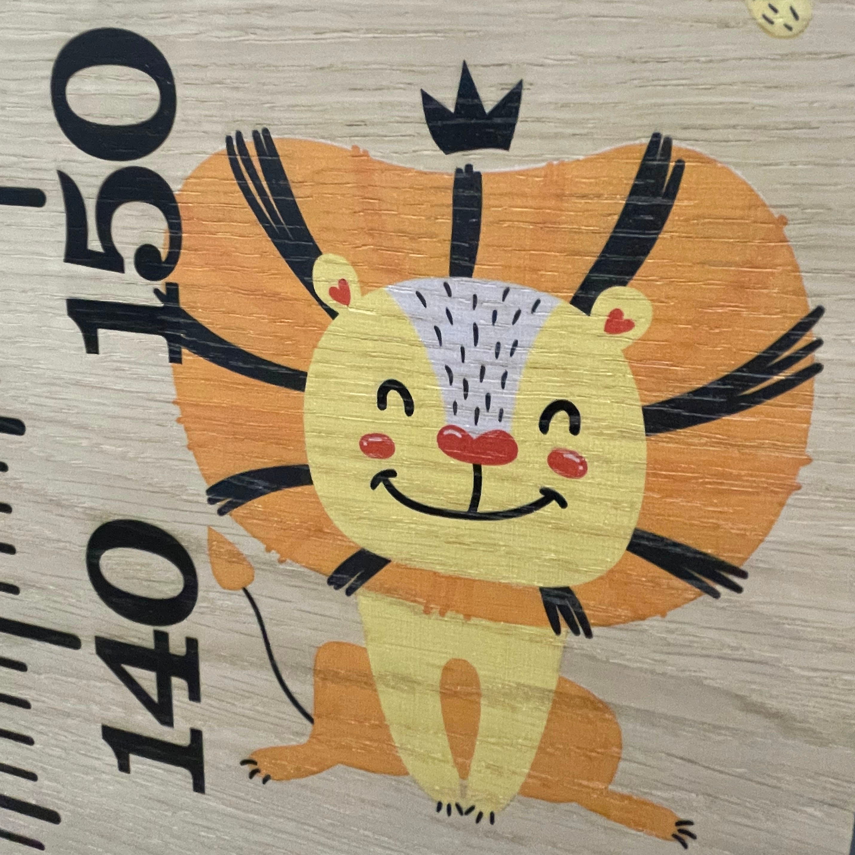 Personalised Lion Height Chart Children's Growth Ruler - Etsy