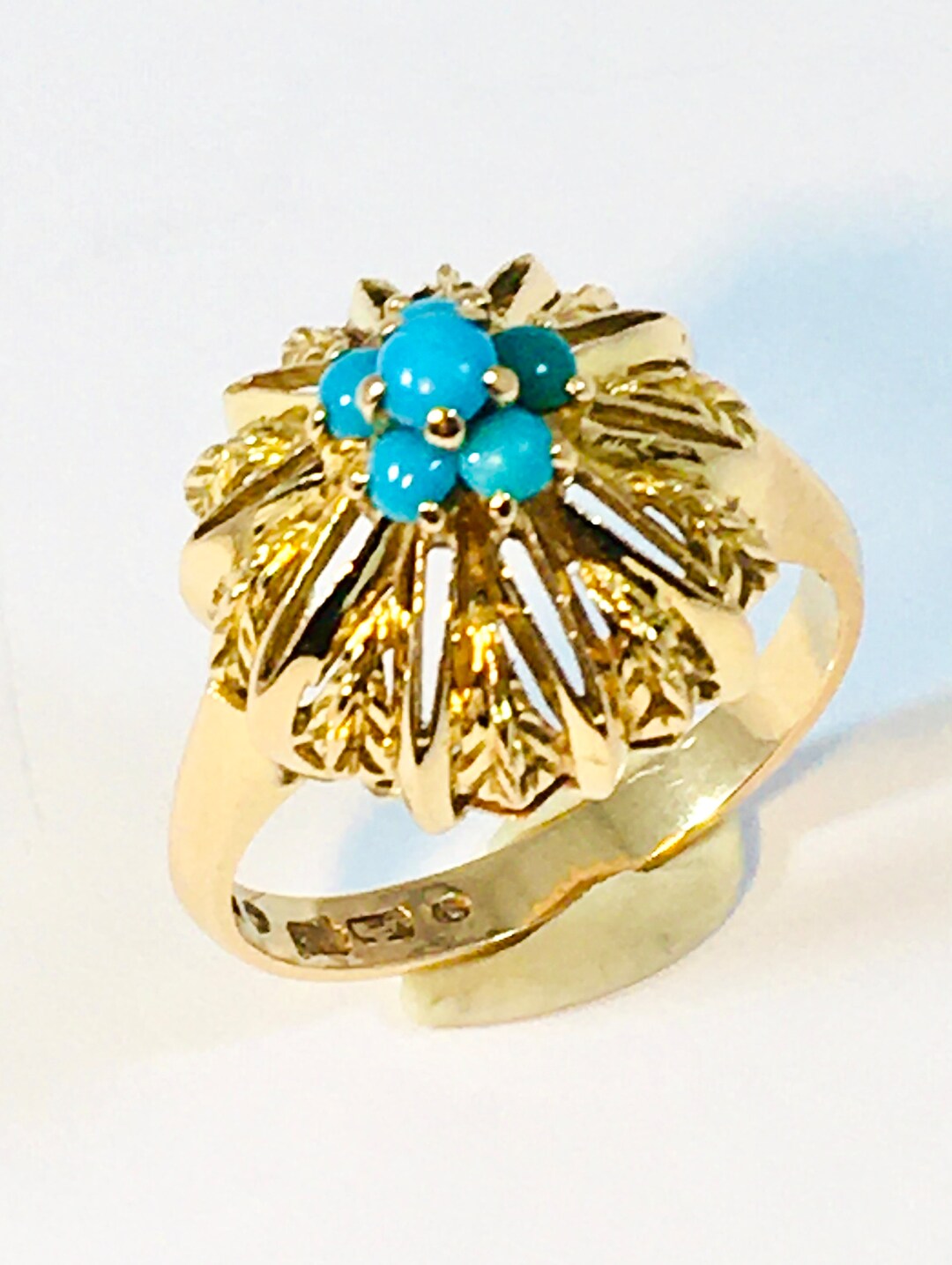 Hugo Grün & Co., Vintage Gold Ring With Turquoise, Finland 1965 - Etsy