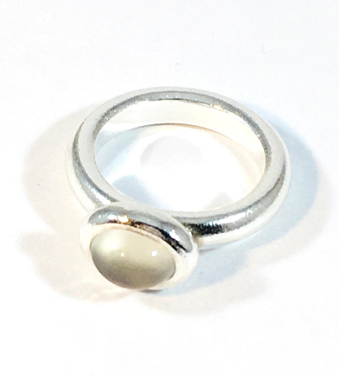 Kaunis Koru , Sterling Silver Ring With Moonstone, Finland - Etsy