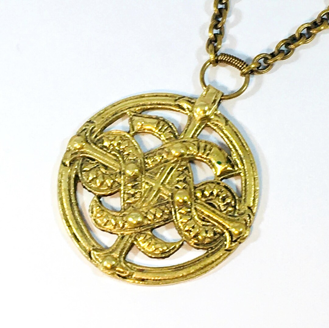 Kalevala Koru, Heavy Vintage Bronze Pendant Necklace “taika” Finland - Etsy