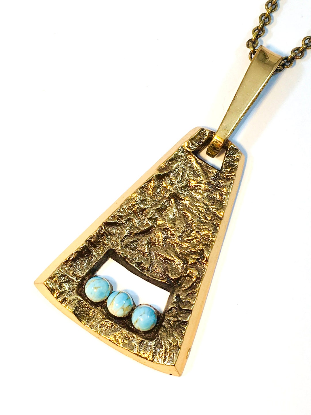 Alton / KE Palmberg , Bronze Pendant Necklace, Sweden - Etsy
