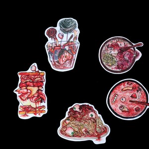 Goremet Food Sticker Pack Horror Food 5 Unique Stickers Waterproof ...