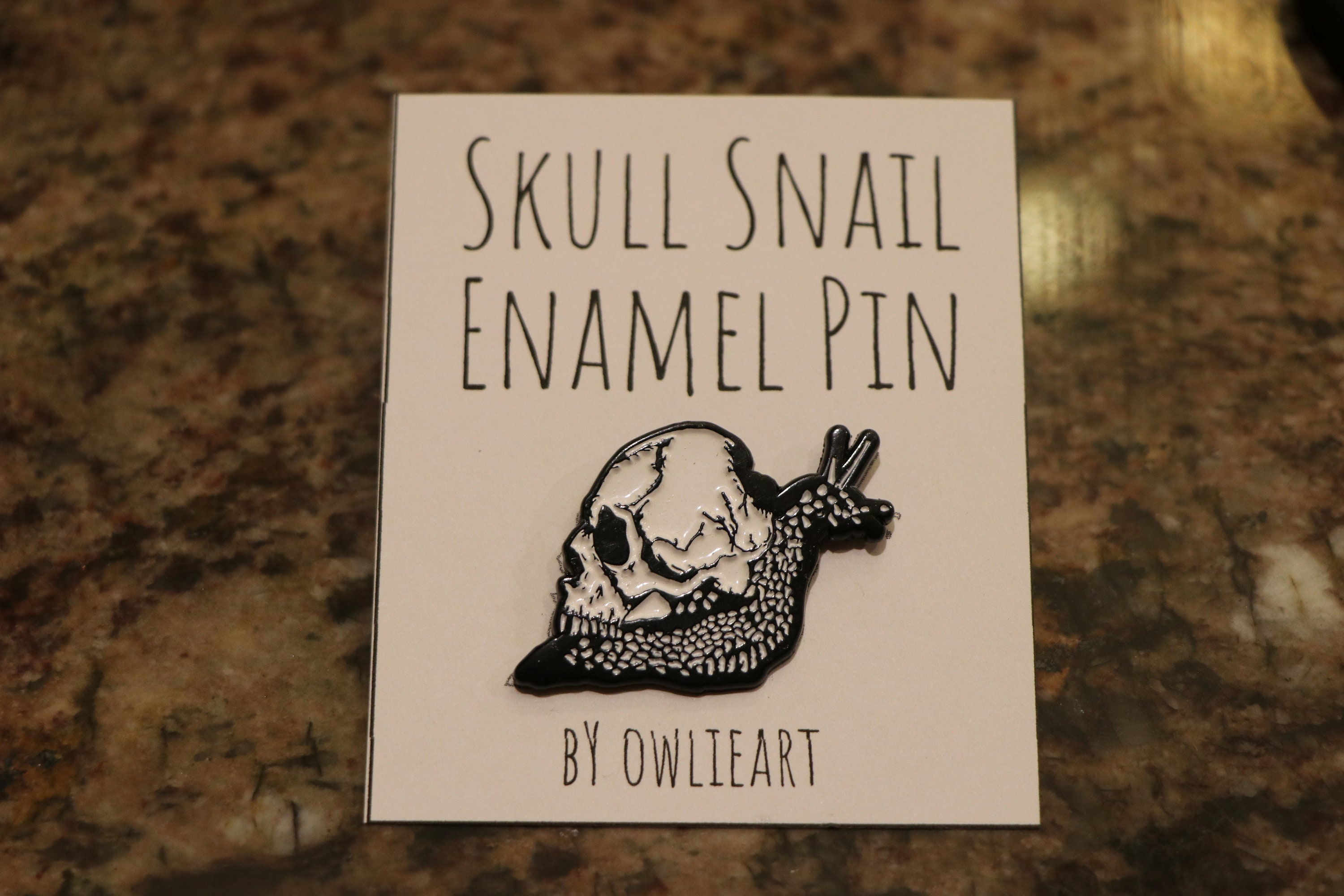 Skull Snail Enamel Pin Skull Pin Snail Pin Enamel Collectable - Etsy