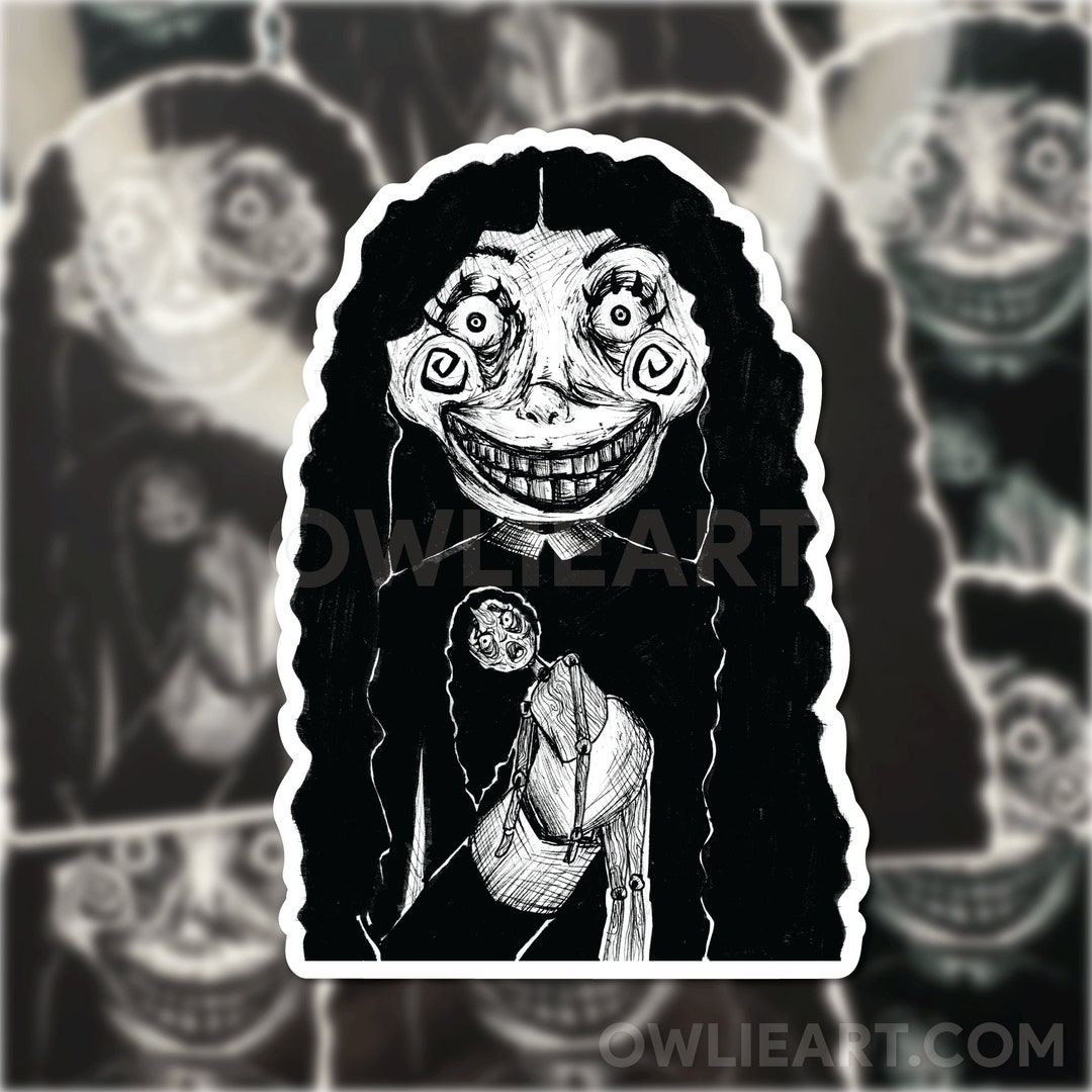 Pediophobia Sticker | Fear of Dolls~ Phobia Art | Scary Gore Art ...