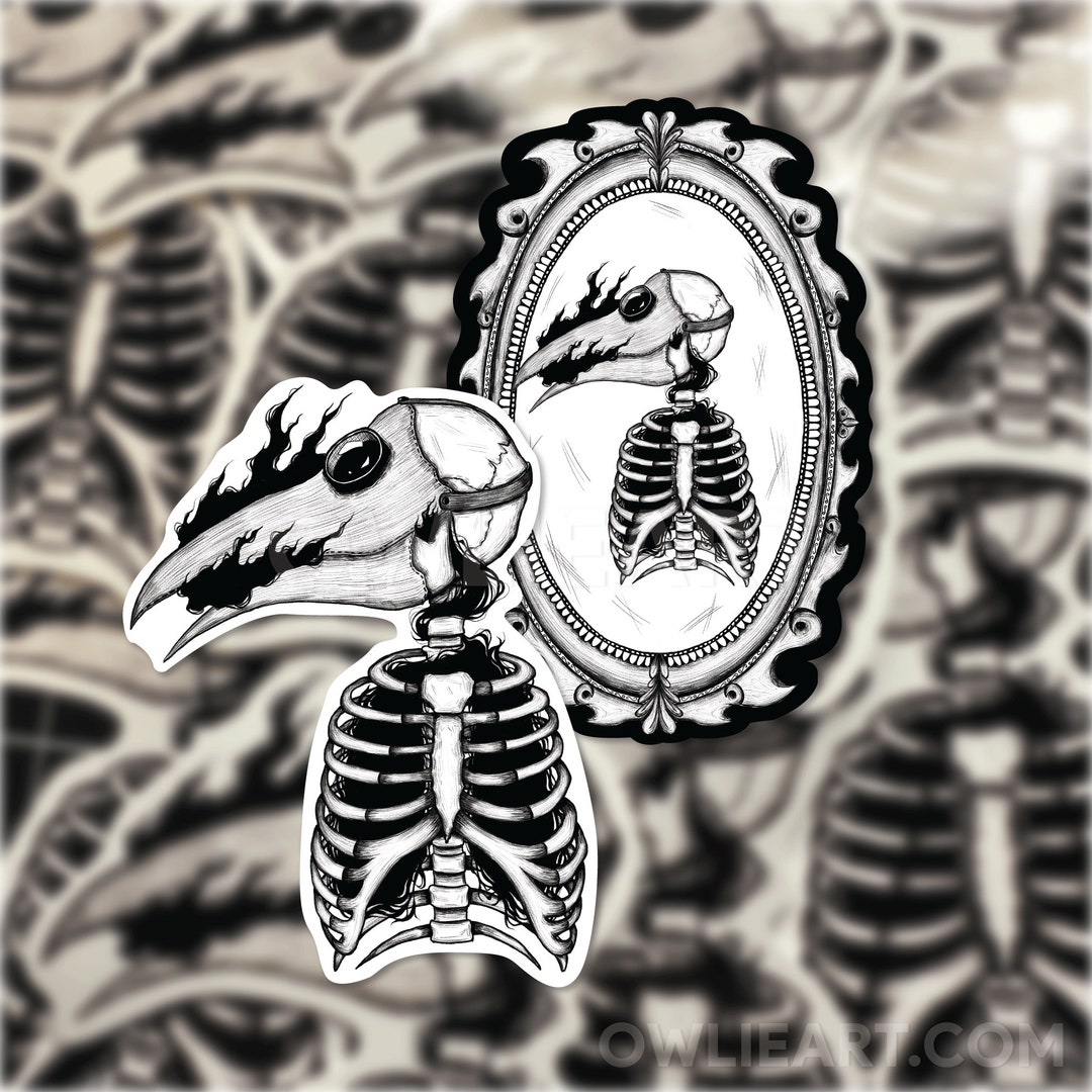 Plague Doctor Sticker Skeleton Mask Horror Sticker Waterproof Gore ...