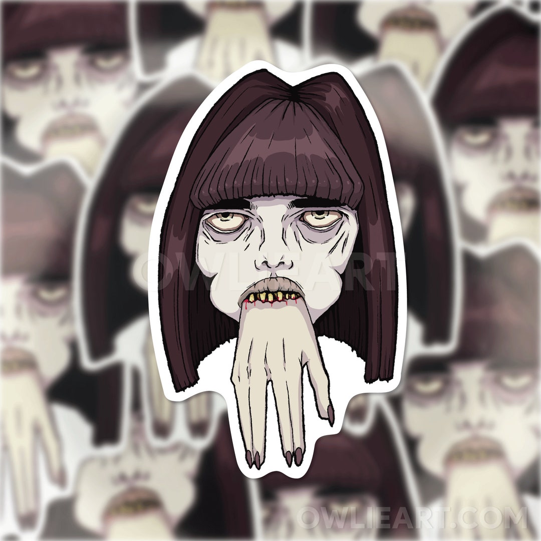 Cannibal Woman Sticker: Horror Anime Gore - Waterproof Laptop Decal - Etsy