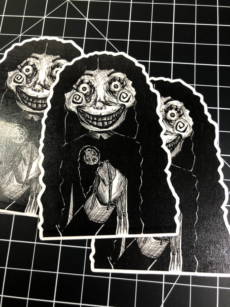 Pediophobia Sticker Fear of Dolls Phobia Art Scary Gore - Etsy