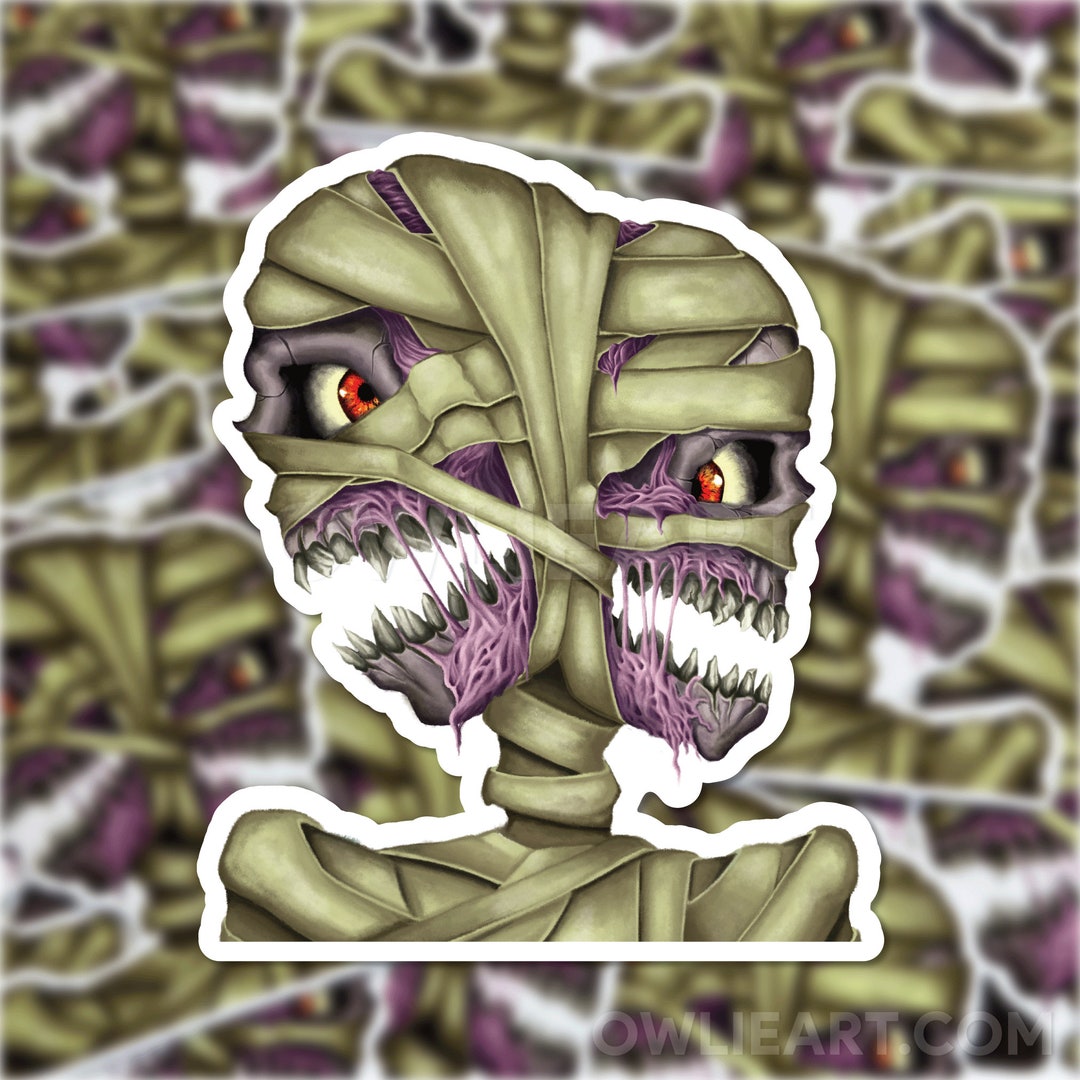 Mummy Sticker Conjoined Mummy Twin Sticker Gore Horror Sticker ...