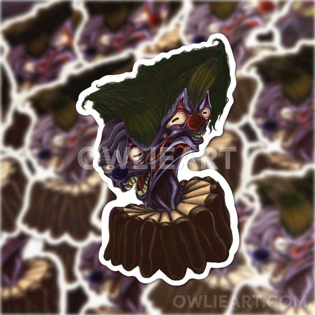 Creepy Clown Sticker Conjoined Clown Sticker Gore Horror Sticker ...