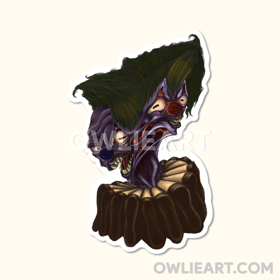 Creepy Clown Sticker Conjoined Clown Sticker Gore Horror - Etsy