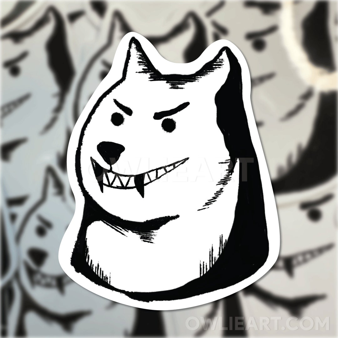 Doge Meme Sticker Dog Sticker Meme Vampire Dog Sticker Horror Sticker ...