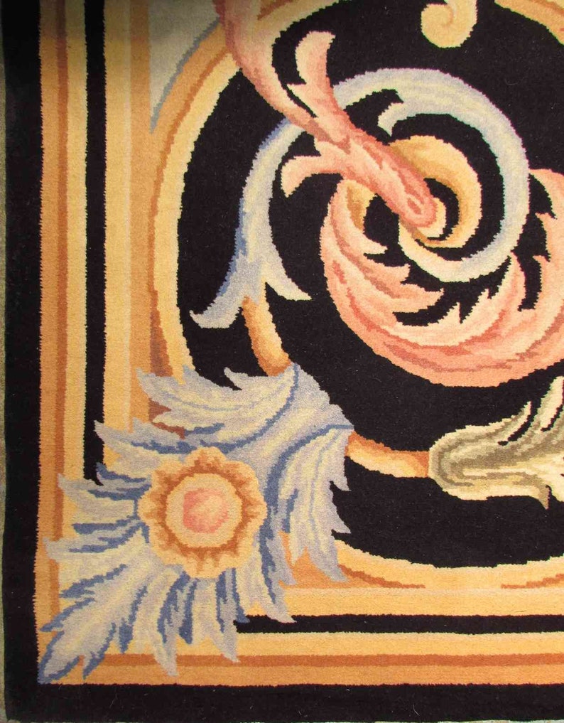 Large Area Rug 12' X 9' Feet French Style Carpet Aubusson Louis XV Hand ...