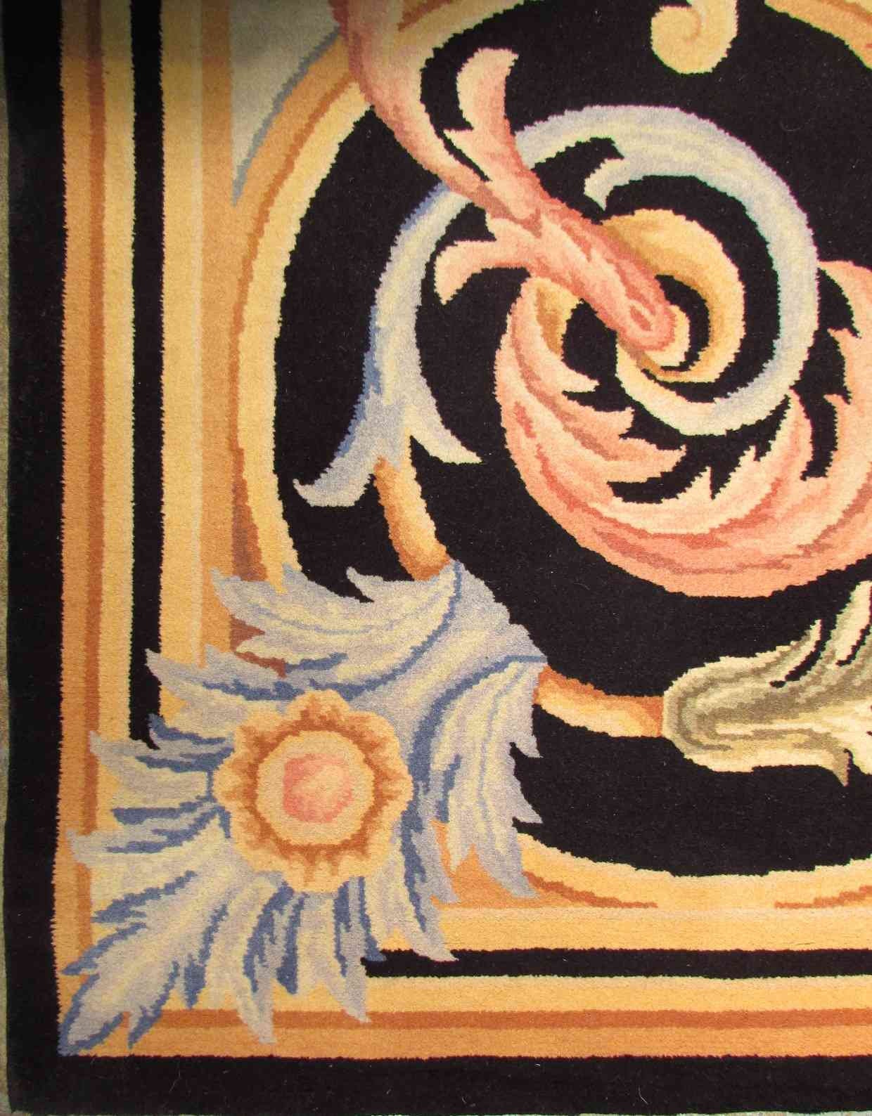 Large Area Rug 12' X 9' Feet French Style Carpet Aubusson Louis XV Hand ...