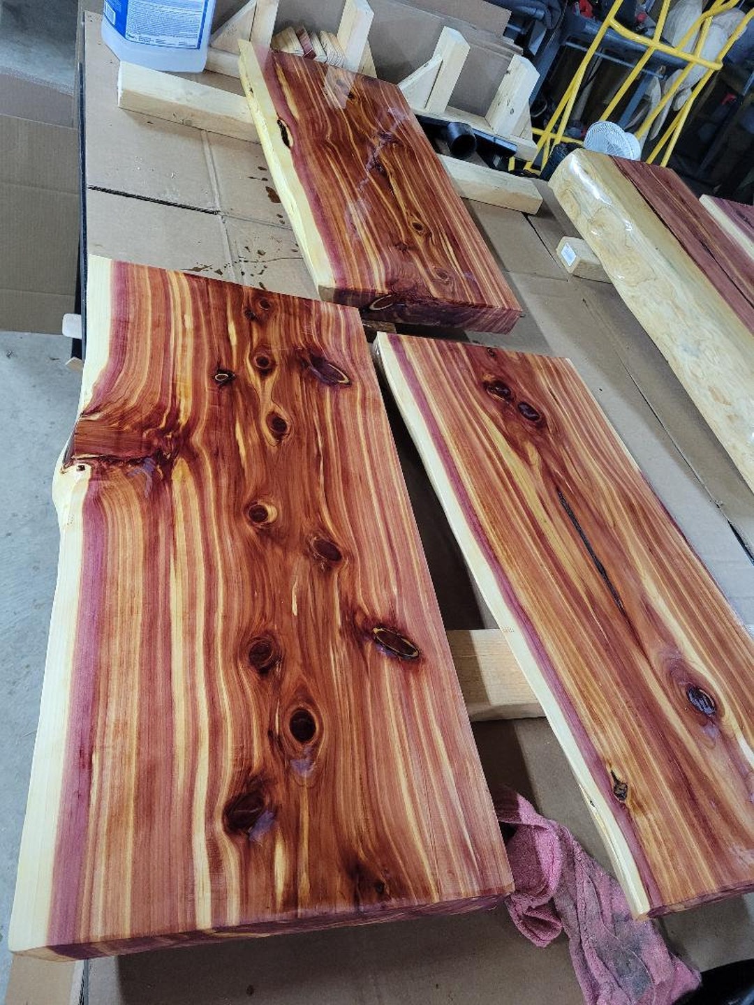 Live Edge Cedar Shelves, Cedar, Shelving Brackets Included. - Etsy