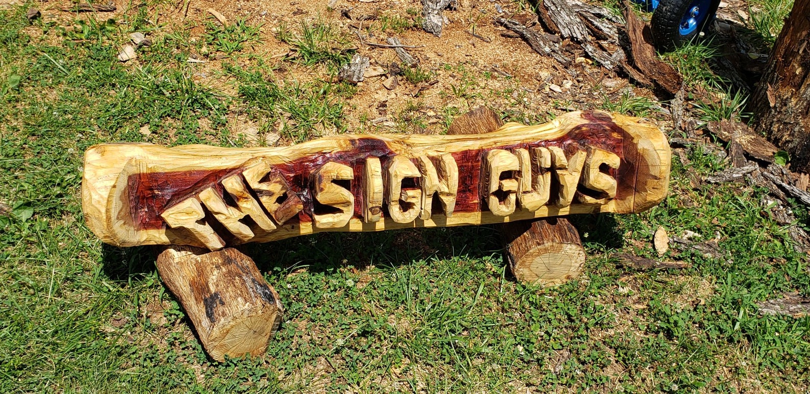 Chainsaw Carving Name Log 2 ft 5 1/2 foot Cedar Name logs | Etsy