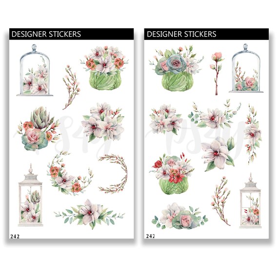 Spring Flowers Journal Stickers Stationary Stickers | Etsy
