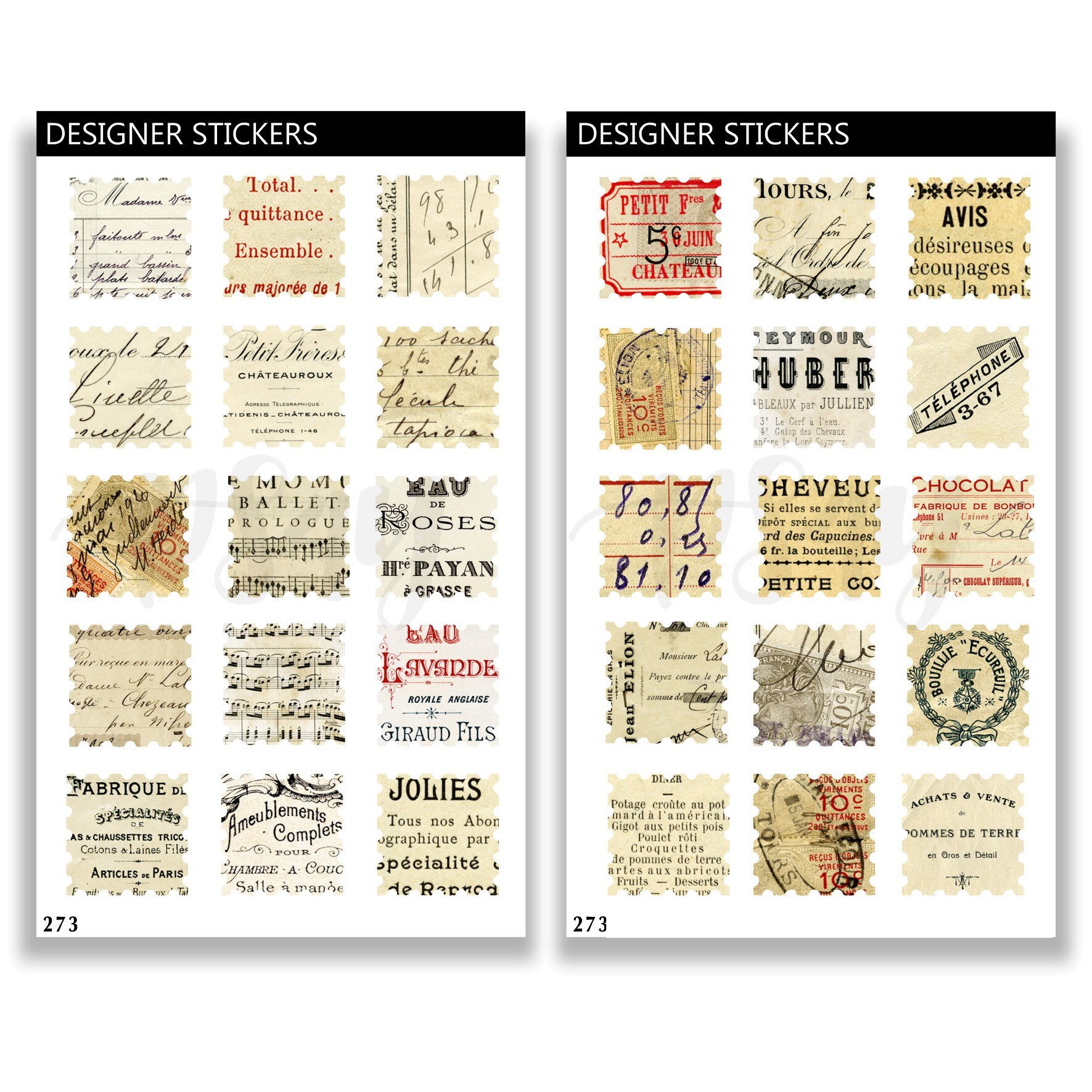 Card Making & Stationery vintage sticker sheet kraft circle sticker ...