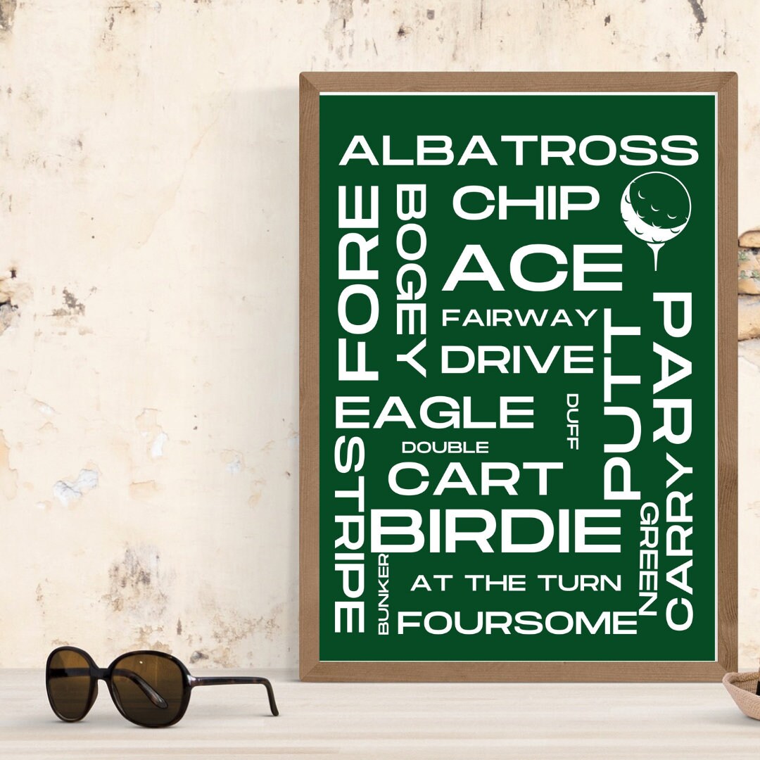 Golf Terms Printable Poster - Etsy