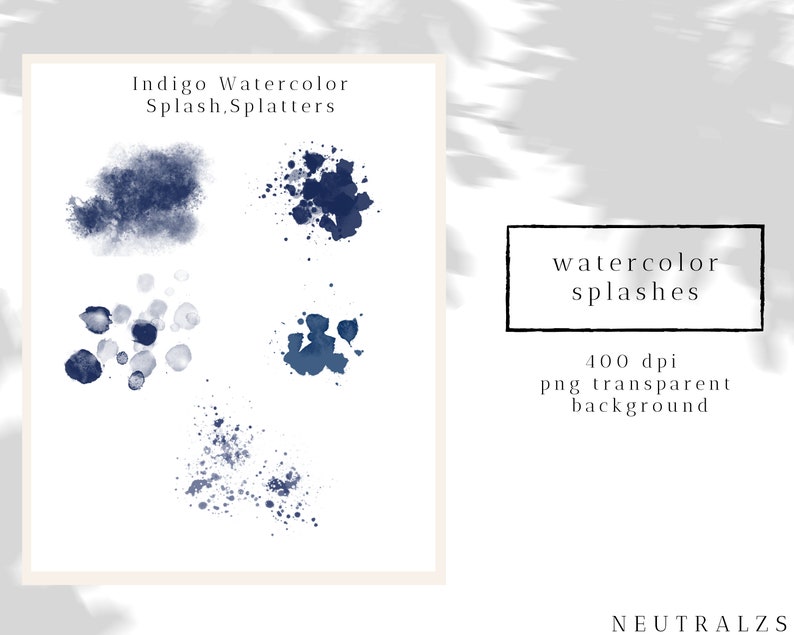 Indigo Watercolor Splashes Png, Blue Watercolor Splash Clipart, Navy ...