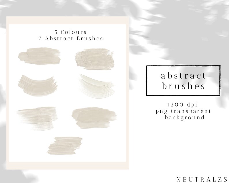 Neutral Brush Strokes PNG Pastel Brush Stroke Clipart - Etsy