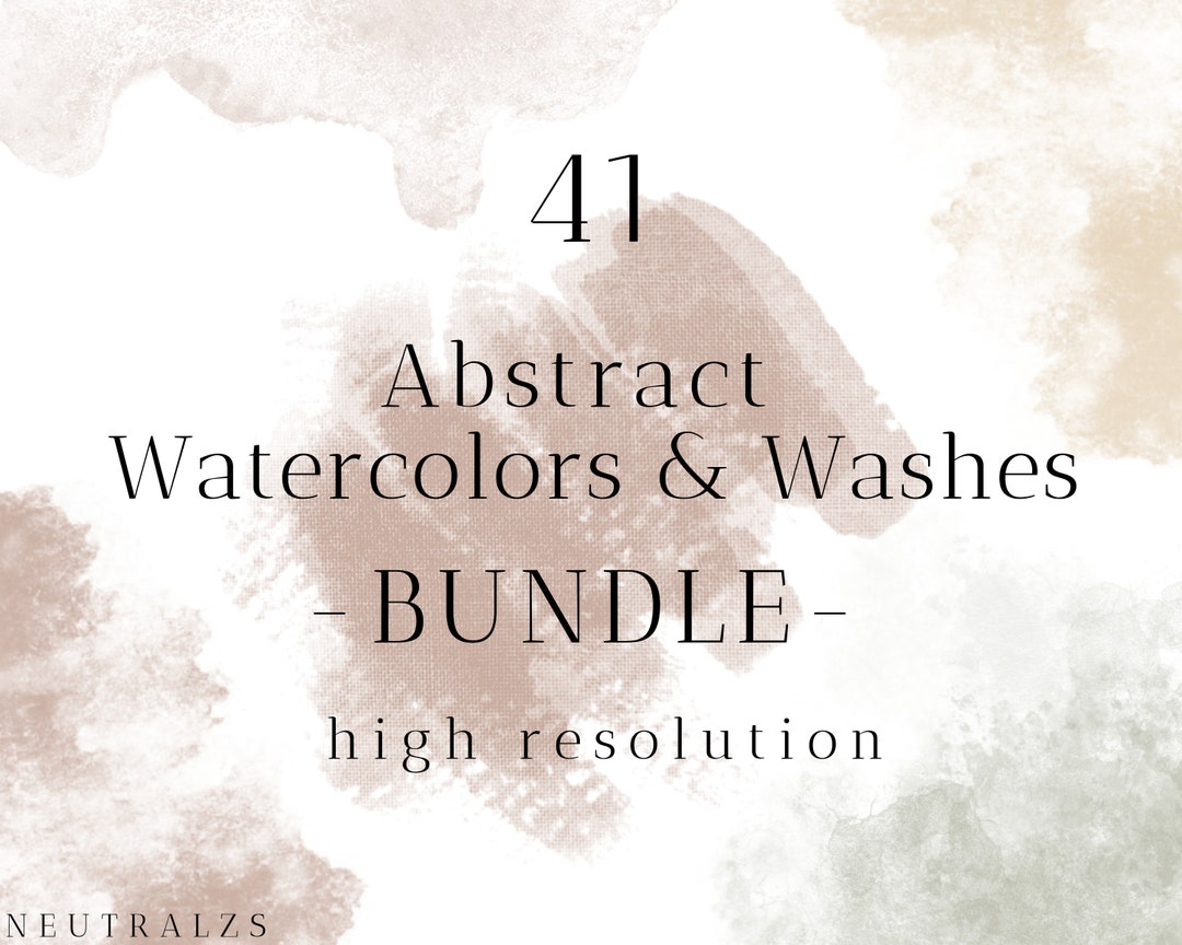 Neutral Watercolor Clipart, Watercolor Elements, Watercolor Graphics ...