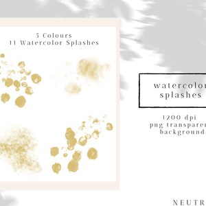 Watercolor Splashes Clipart - Paint Splatters - Color Splash Png ...