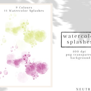 Watercolor Splashes PNG, Color Splash PNG, Watercolor Dots, Watercolor ...