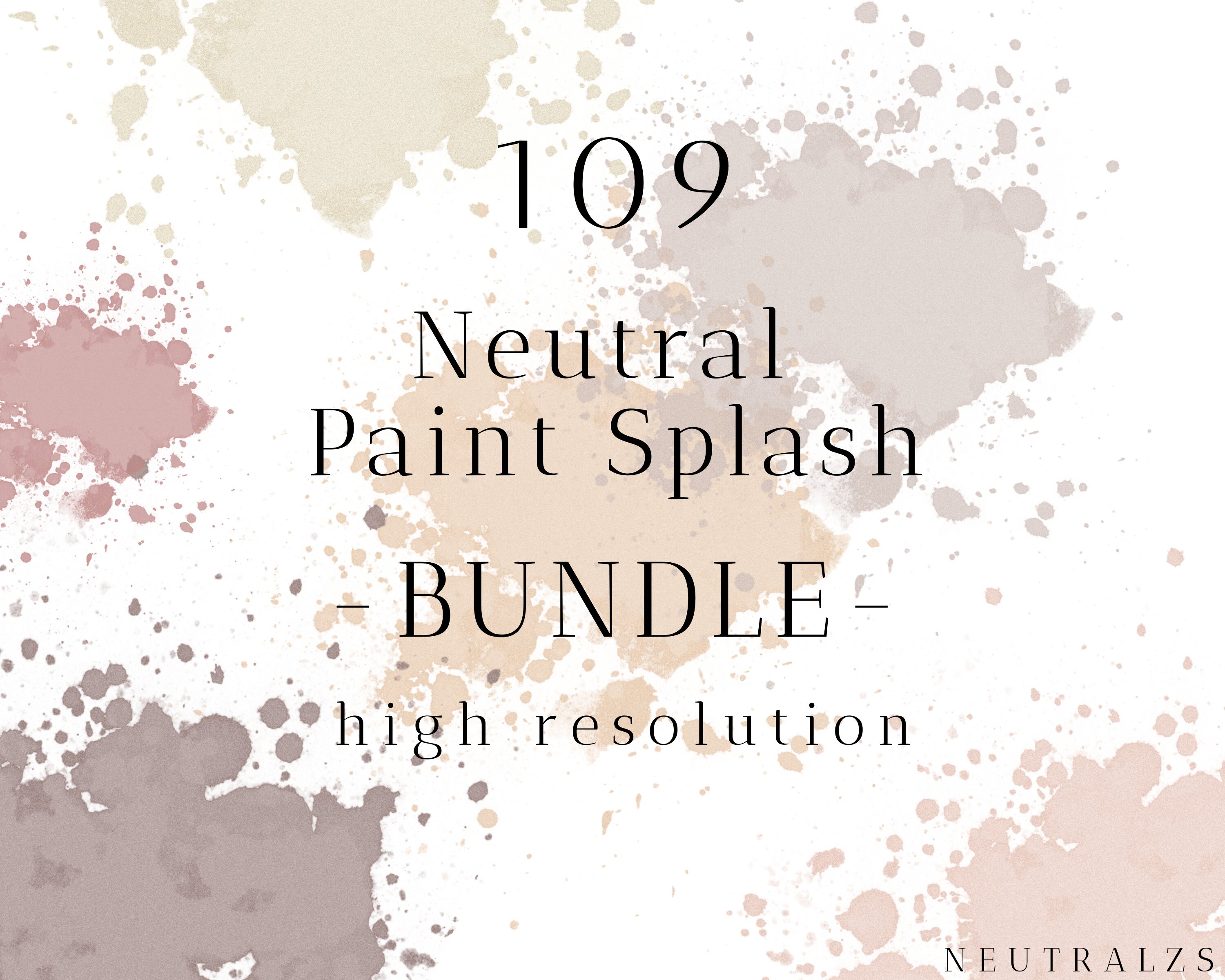 Neutral Paint Splatter Png Neutral Paint Splash Clipart - Etsy UK