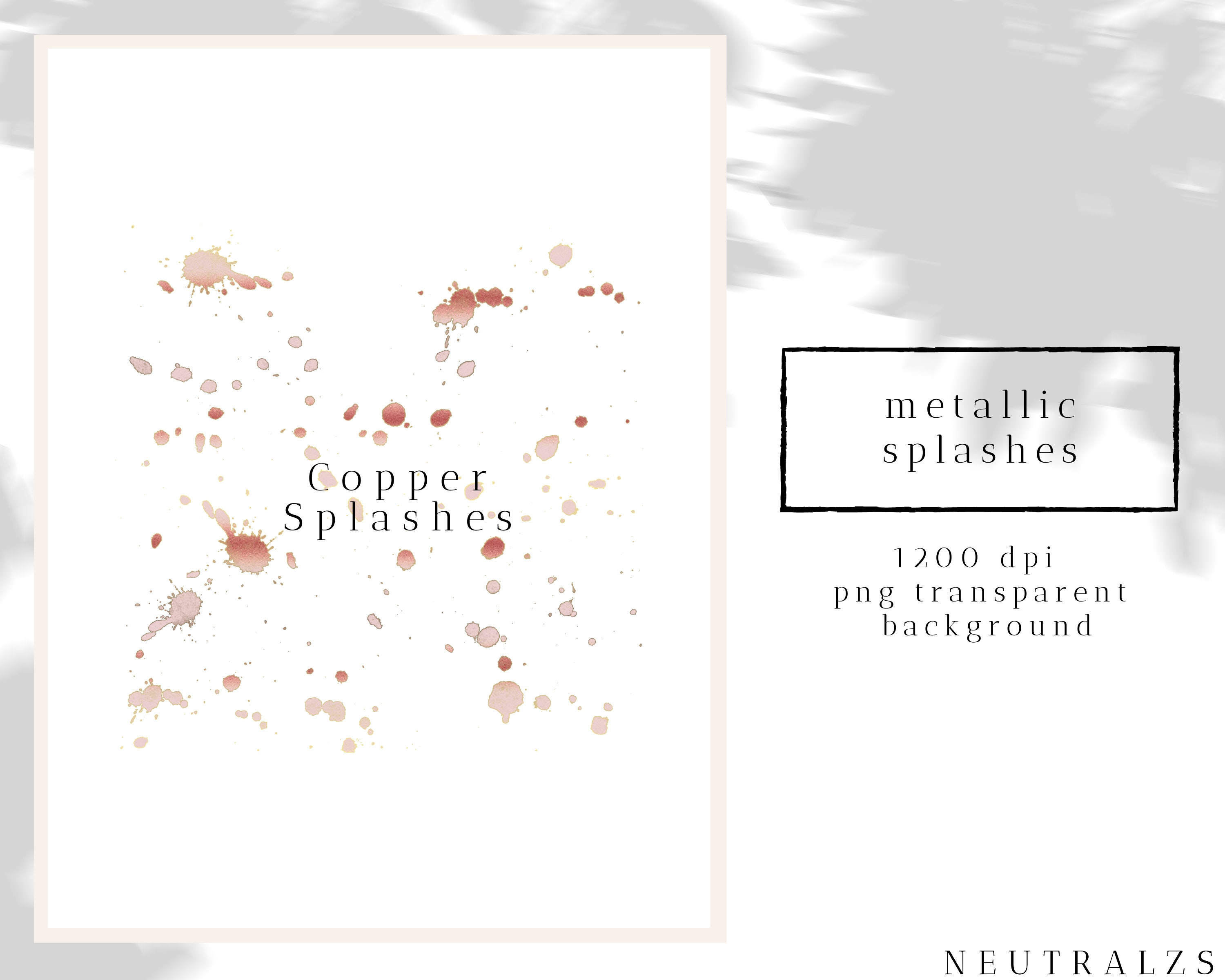 Rose Gold Splatter Clipart, Gold Splatter Clipart, Rose Gold Glitter ...