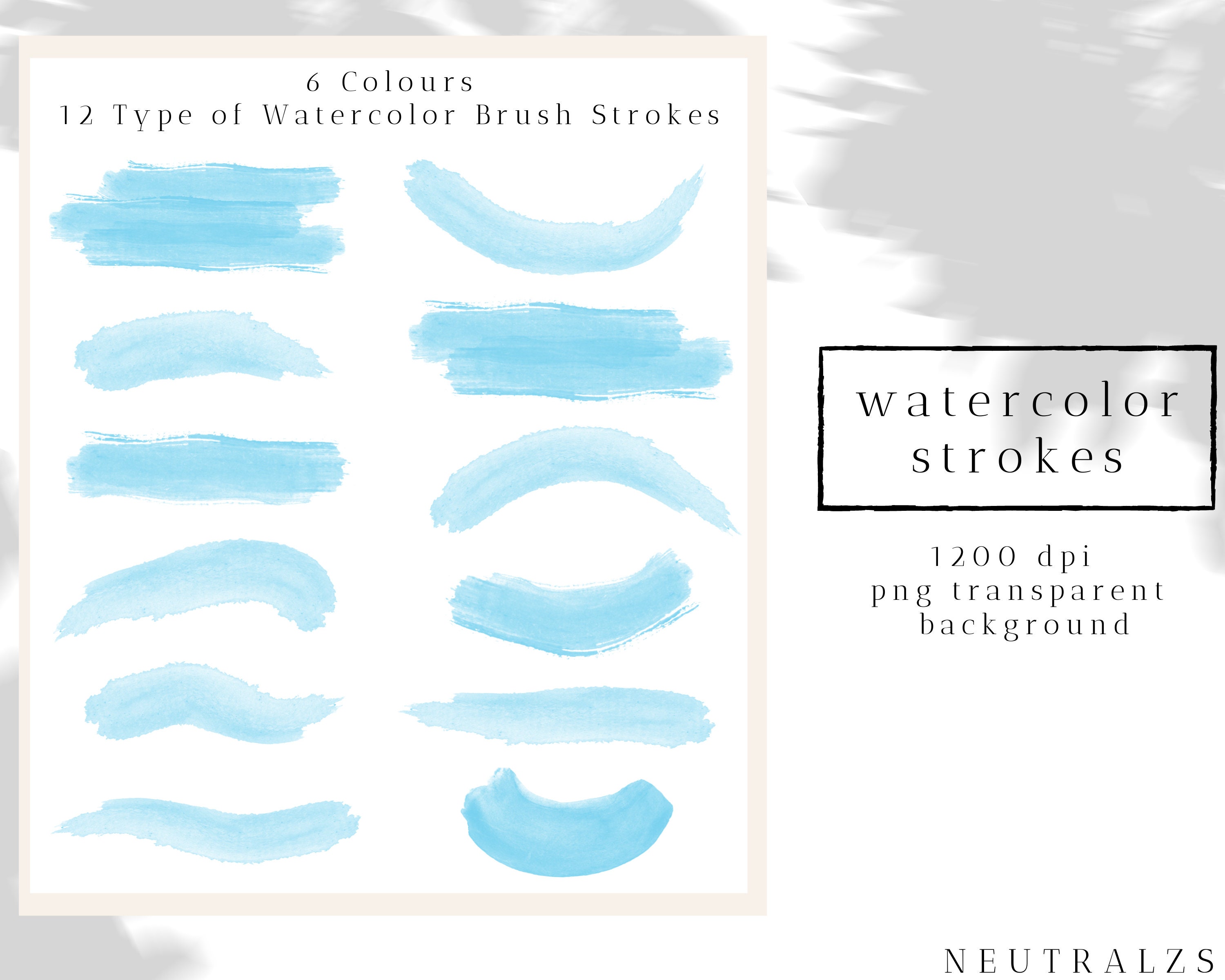 Pastel Watercolor Brush Strokes Clipart Colorful Watercolor - Etsy