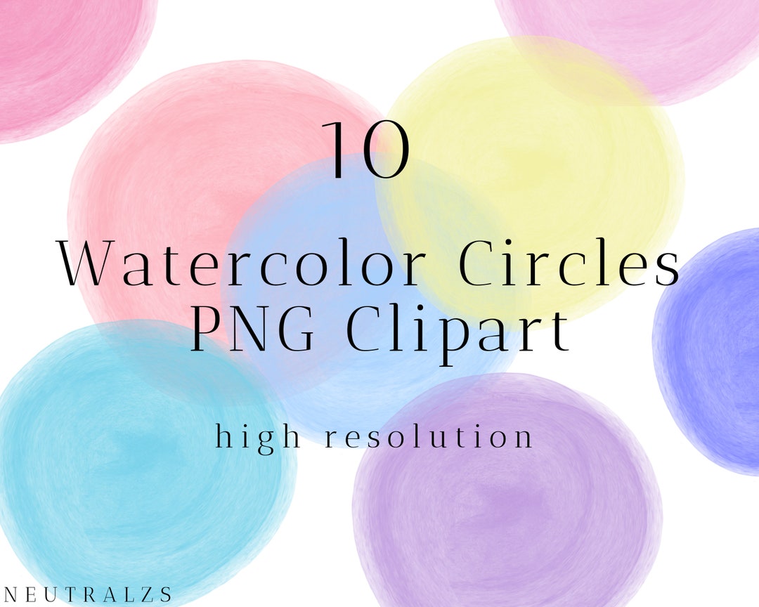 Watercolor Circles Png Clipart , Watercolor Dots Instant Download - Etsy