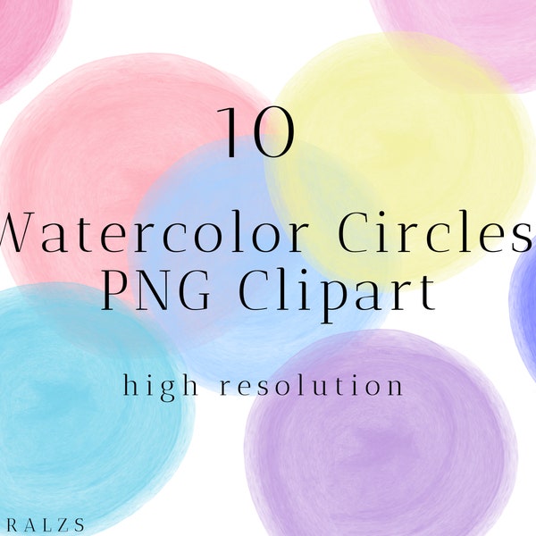 Watercolor Circles - Etsy