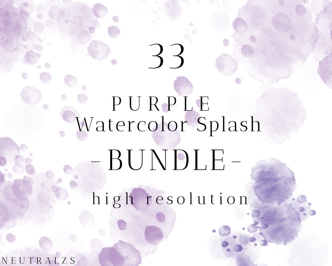 Purple Paint Splatter PNG, Purple Watercolor Splashes, Lavender ...