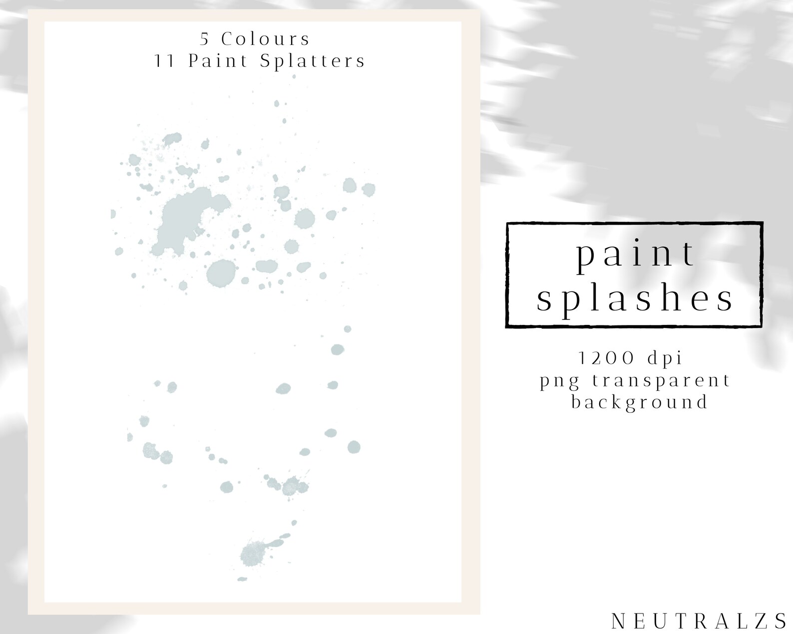 Pastel Paint Splatter Clipart PNG, Neutral Ink Splatters With ...