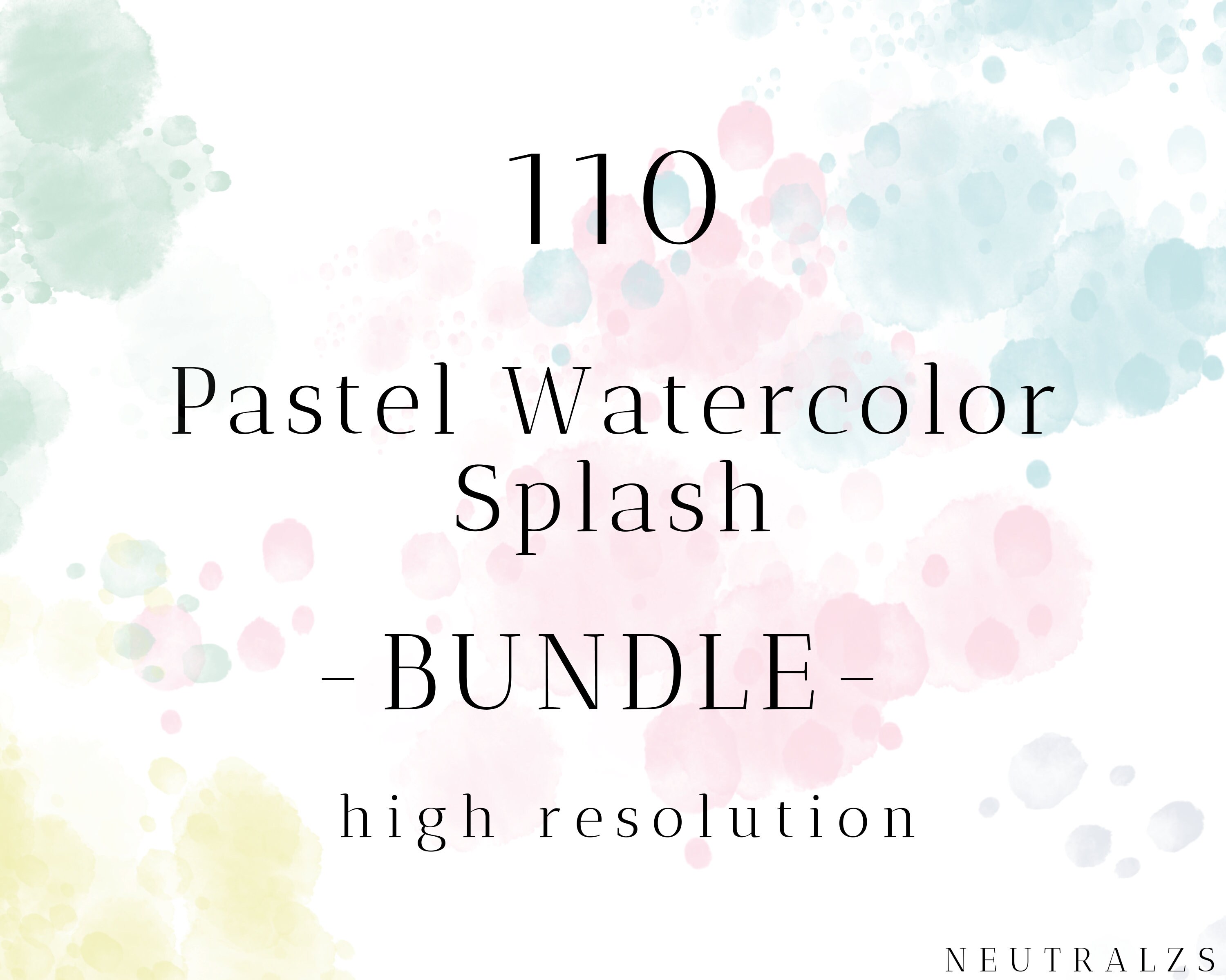 Watercolor Splashes, Watercolor Splash PNG, Pastel Watercolor Splashes ...