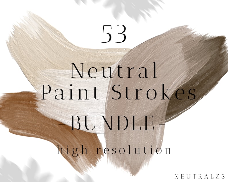 Brown Brush Strokes PNG Clipart Bundle Neutral Paint Brushes - Etsy