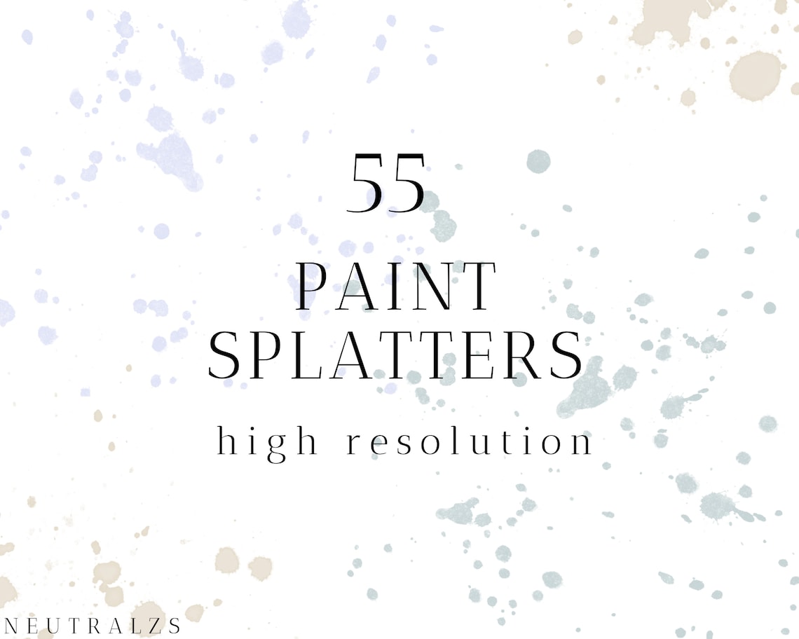 Pastel Paint Splatter Clipart PNG, Neutral Ink Splatters With ...