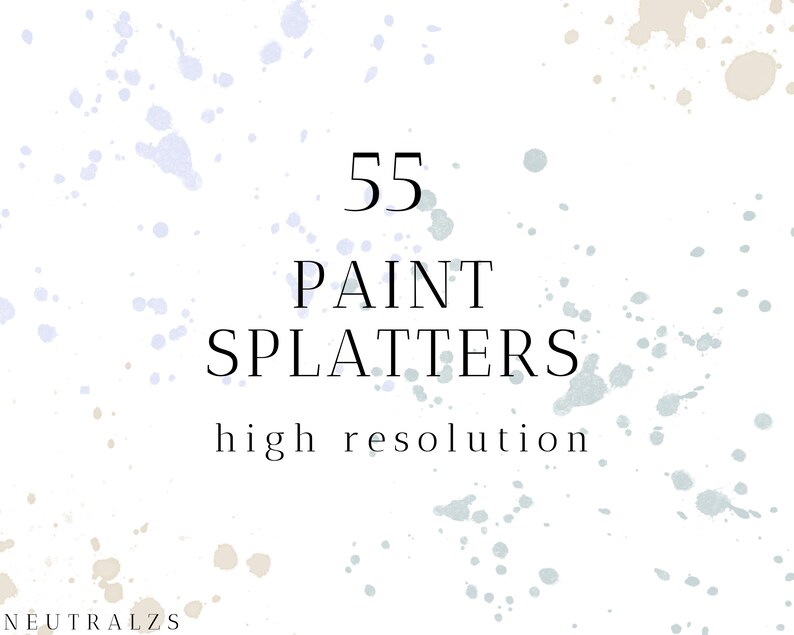 Pastel Paint Splatter Clipart PNG, Neutral Ink Splatters With ...