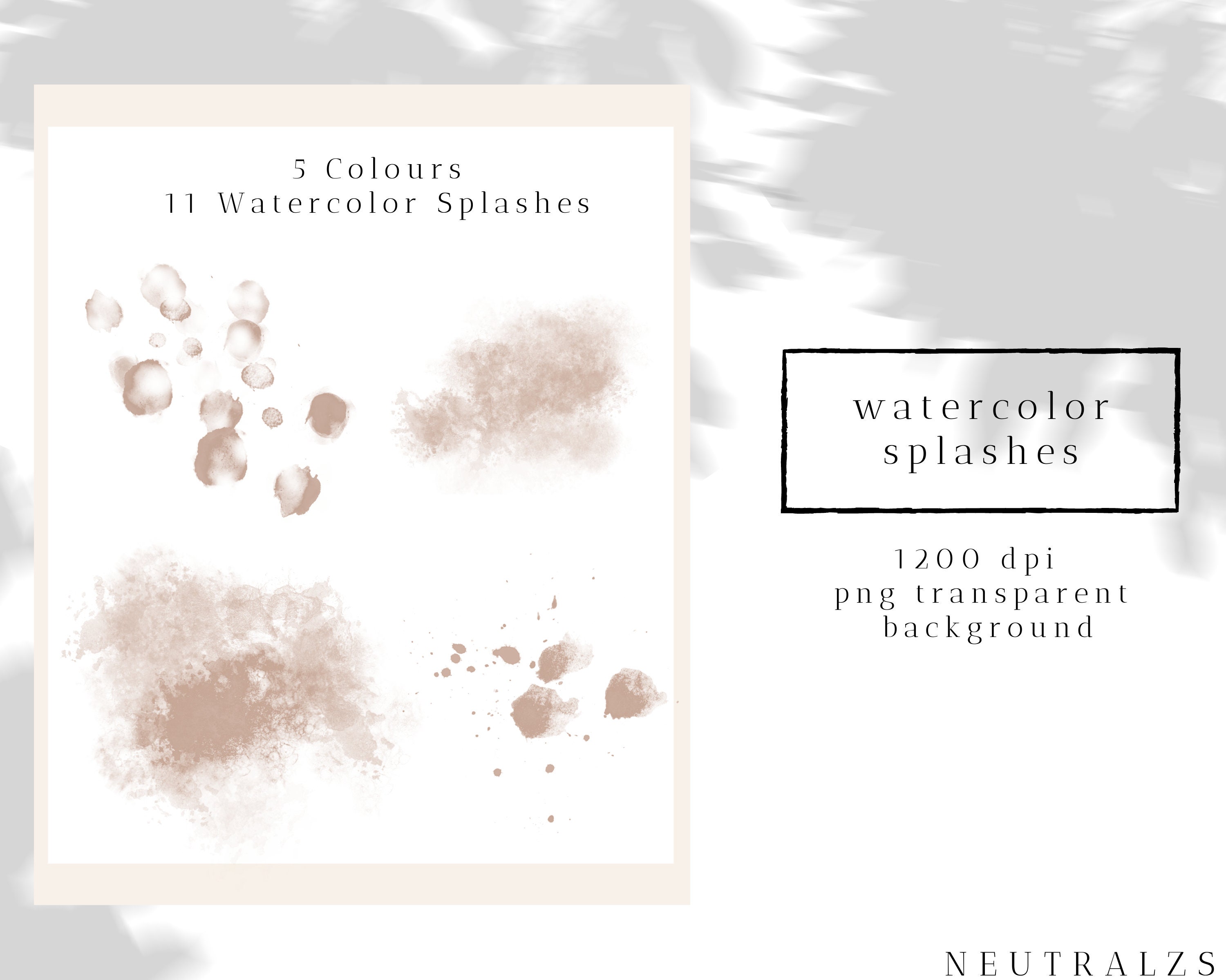 Watercolor Splashes Clipart Paint Splatters Color Splash - Etsy