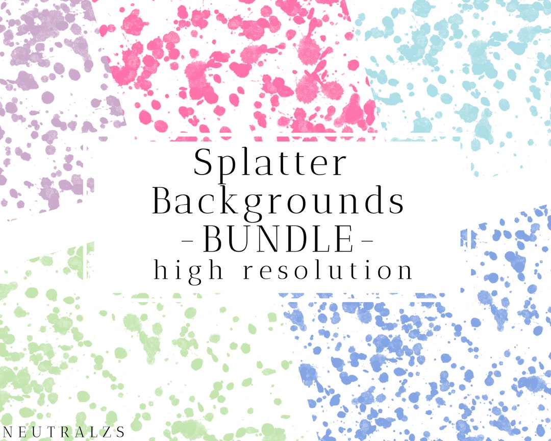 58 Paint Splatter Digital Paper Background, Paint Splashes Digital ...