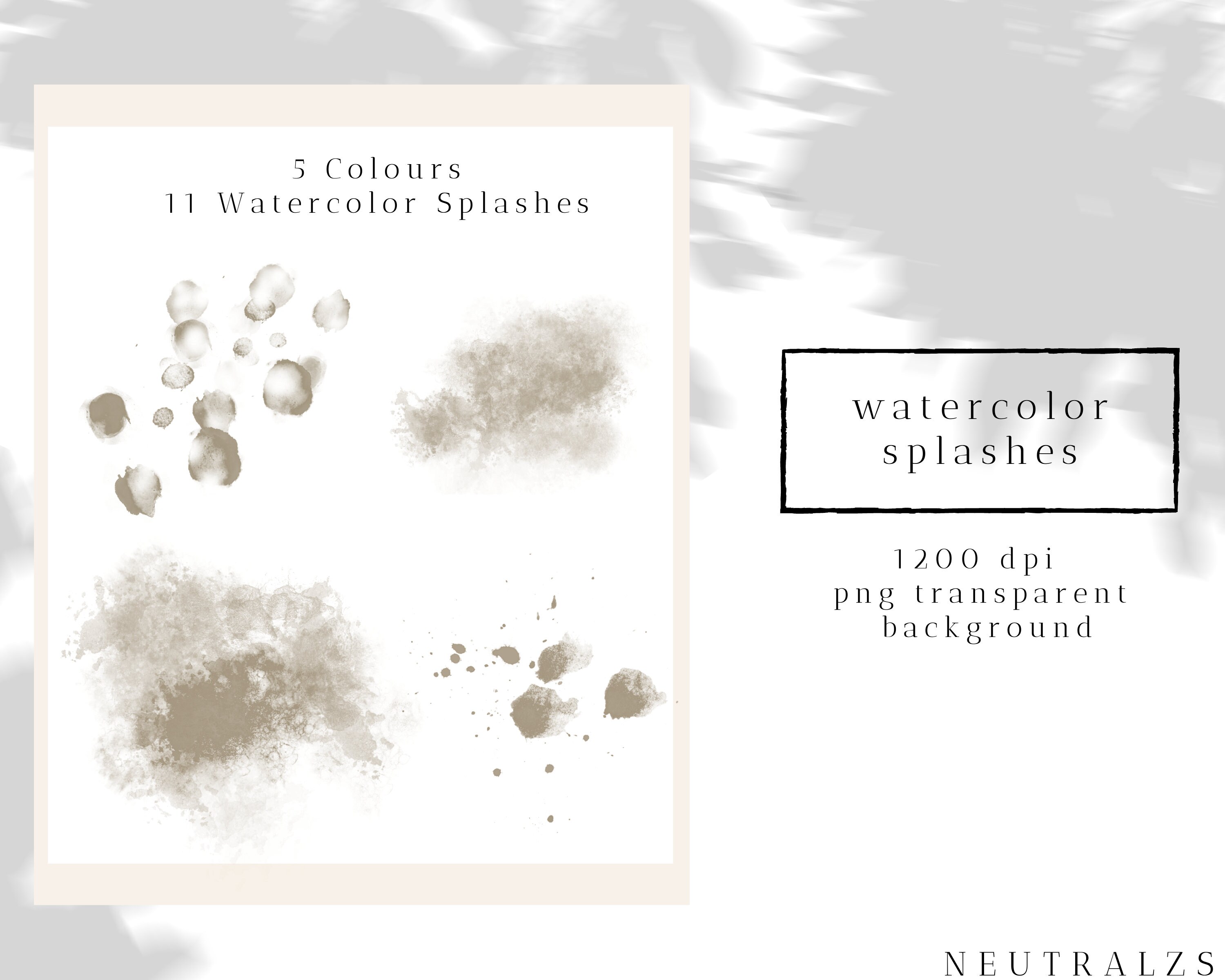 Watercolor Splashes Clipart Paint Splatters Color Splash - Etsy