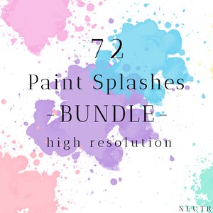 Color Splashes Png, Watercolor Splashes Clipart PNG,, Instant Download ...