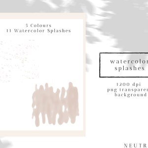 Watercolor Splashes Clipart - Paint Splatters - Color Splash Png ...