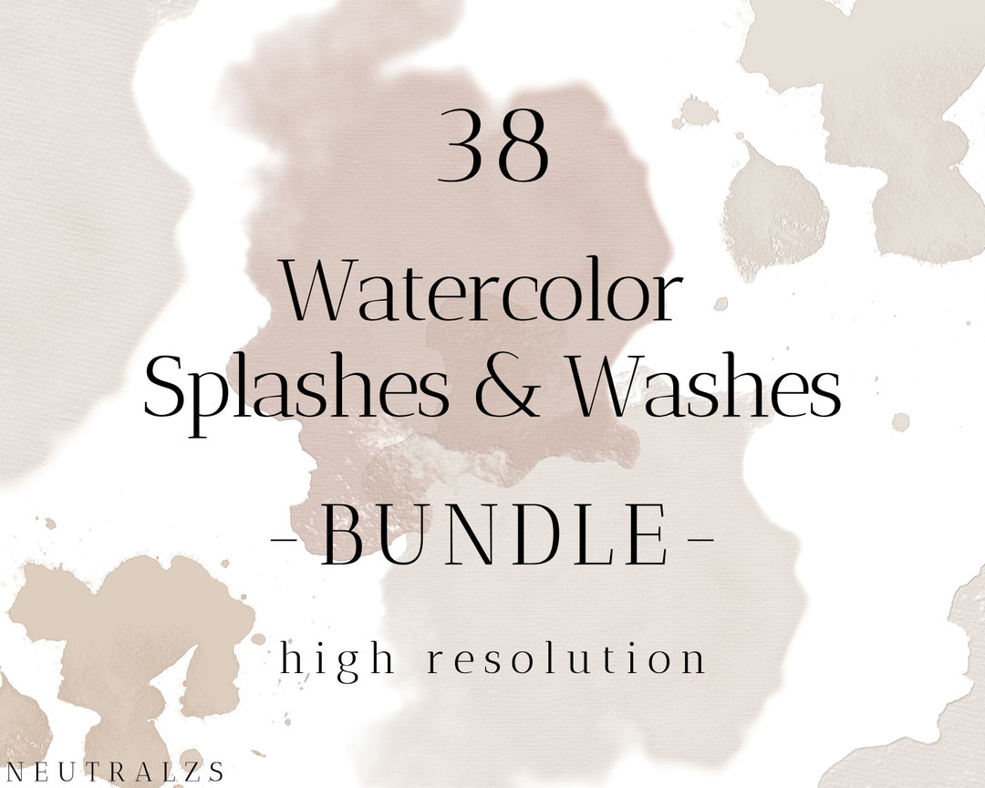 Neutral Paint Ink Splash Background PNG, Watercolor Splashes and ...