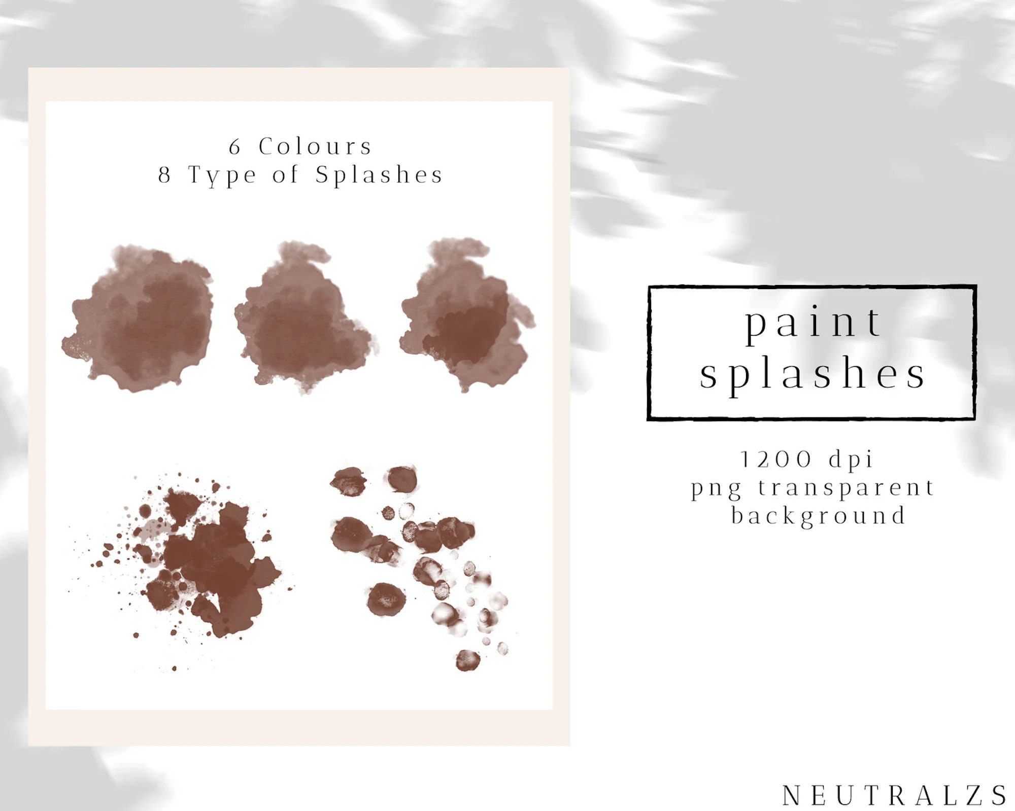 Neutral Clipart, Watercolor Splashes, Watercolor Background PNG, Brown ...