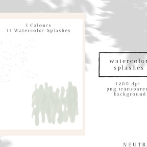 Watercolor Splashes Clipart - Paint Splatters - Color Splash Png ...