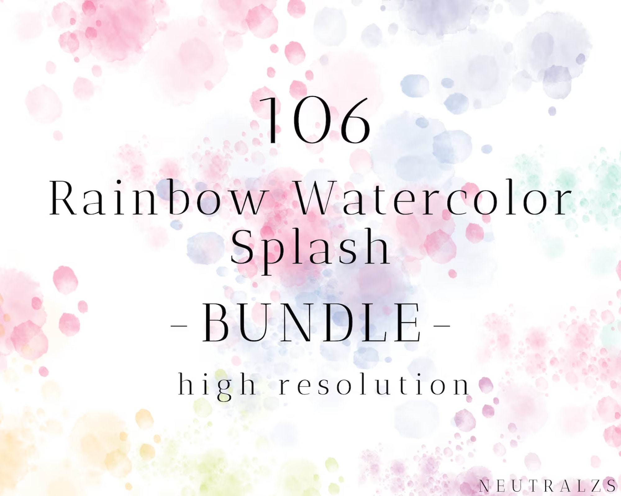 Watercolor Splashes Png Bundle, Color Splash Png Clipart, Watercolor ...