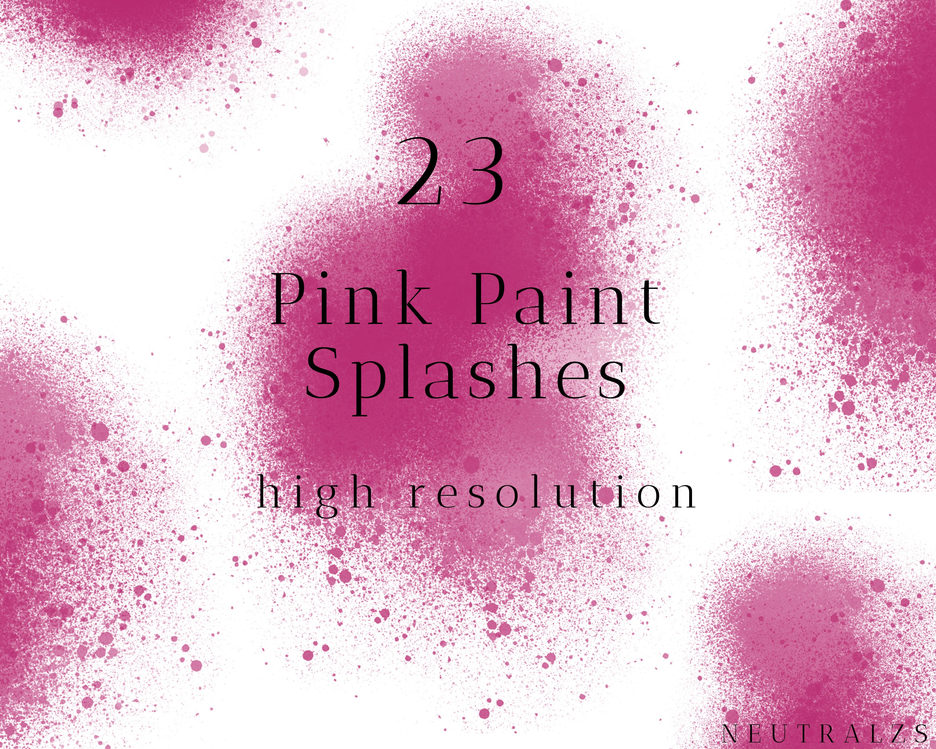 Pink Paint Splatter Background
